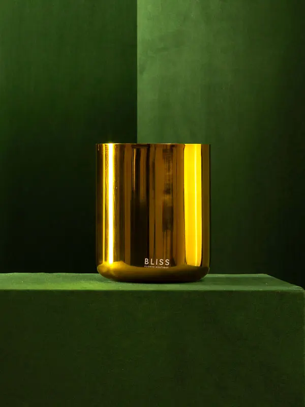 Bliss - Metal Vase - Gold | Bliss UAE